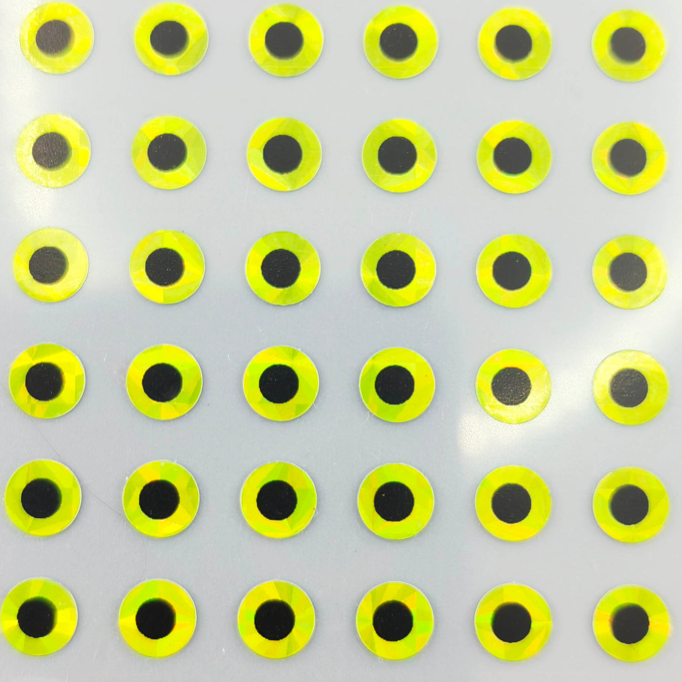 2D Flat Fishing Lure Eyes - Lemon Holographic Lure Eyes – Custom Lure ...