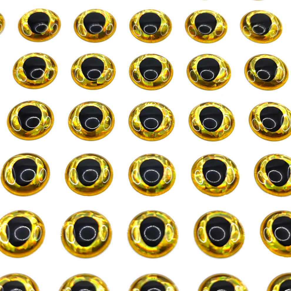 3D Fishing Lure Eyes - Gold Teardrop Lure Eyes – Custom Lure Online