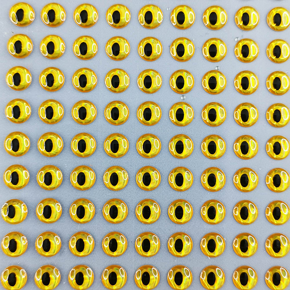 3D Fishing Lure Eyes - Gold 3D Molded Lure Eyes – Custom Lure Online